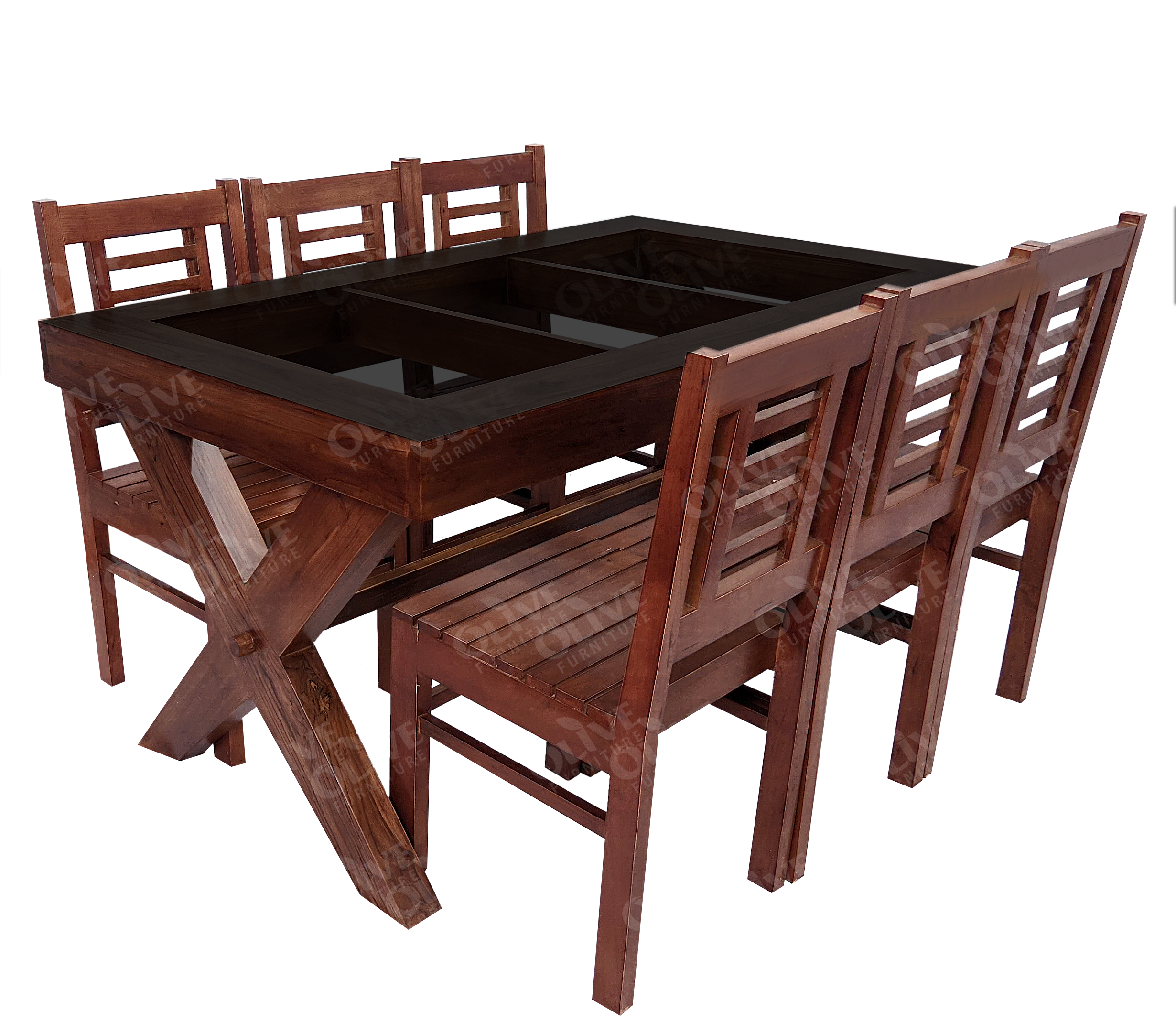 DINING TABLE 5X3 DT 618 TEAK CK