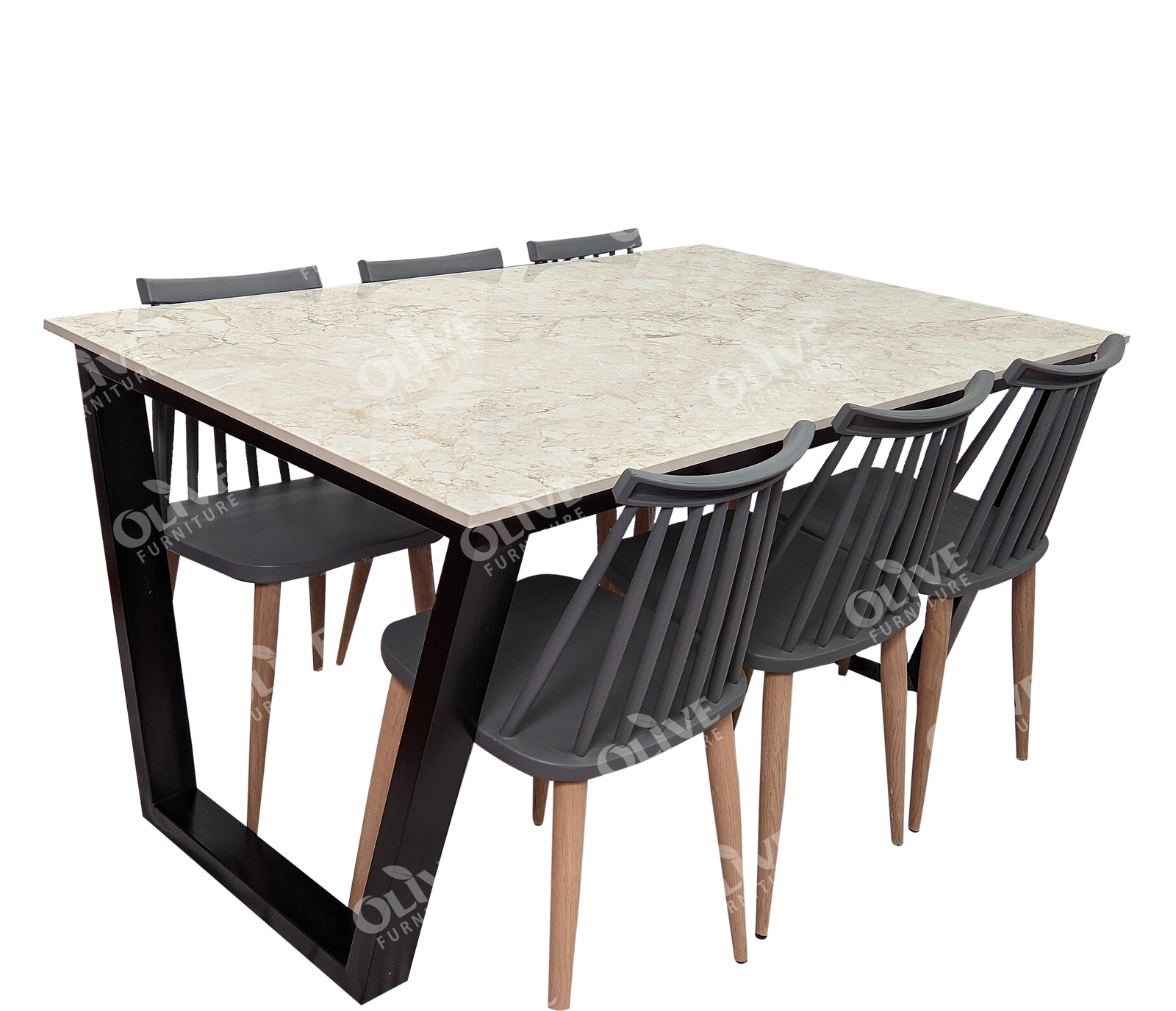 DINING TABLE 5X3 B MARBLE TOP MH37 AI
