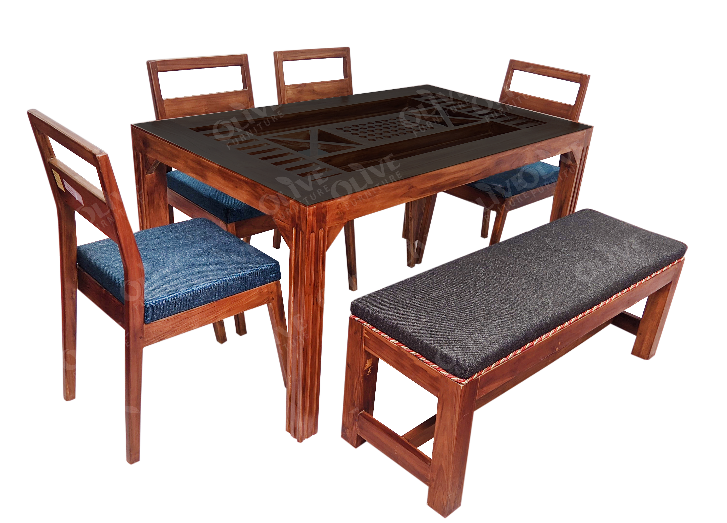 DINING TABLE 5X3 DT 609 TEAK CK